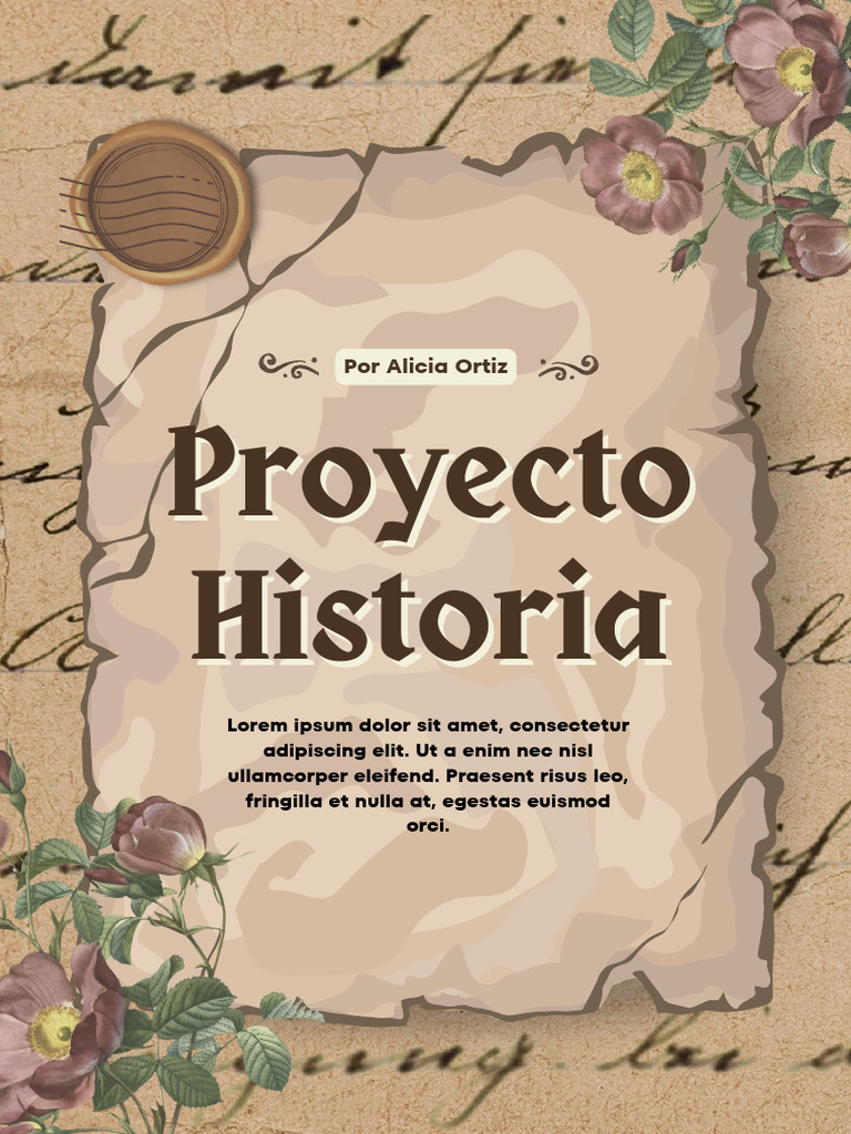 Documento A4 Proyecto de Historia Vintage Marrón | PDF