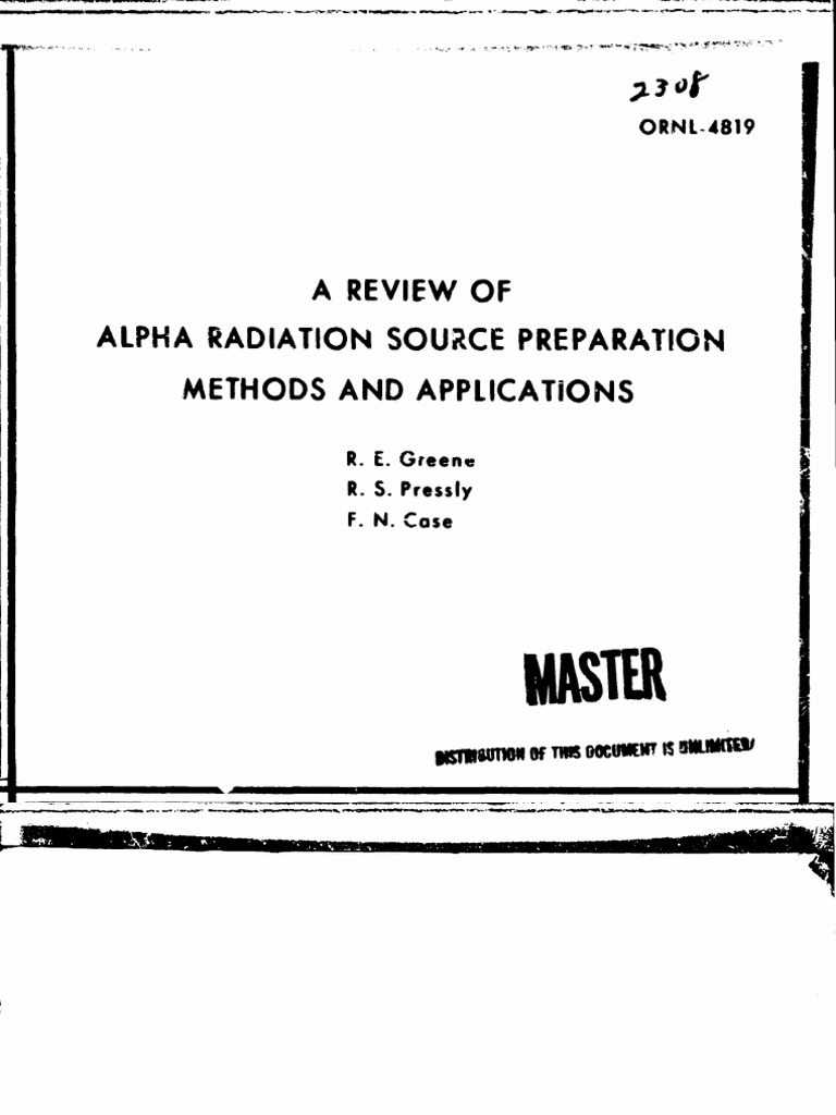 Alpha Sources and Preparations Methods | Download Free PDF ...