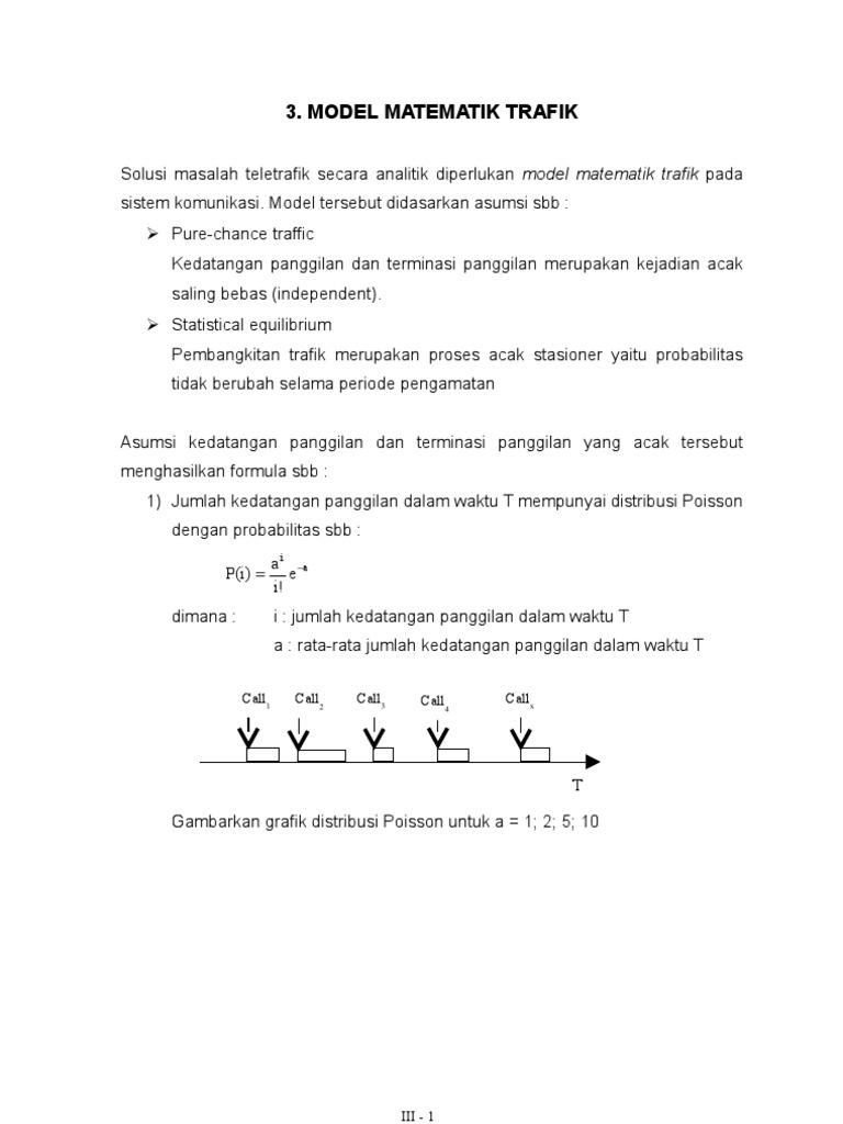 Model Matematik Trafik Telepon | PDF