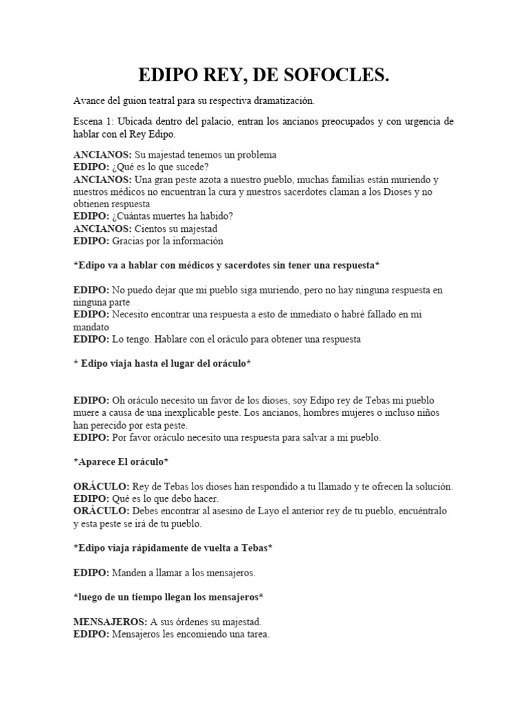 Edipo Rey | PDF | Edipo | Mitología tebana