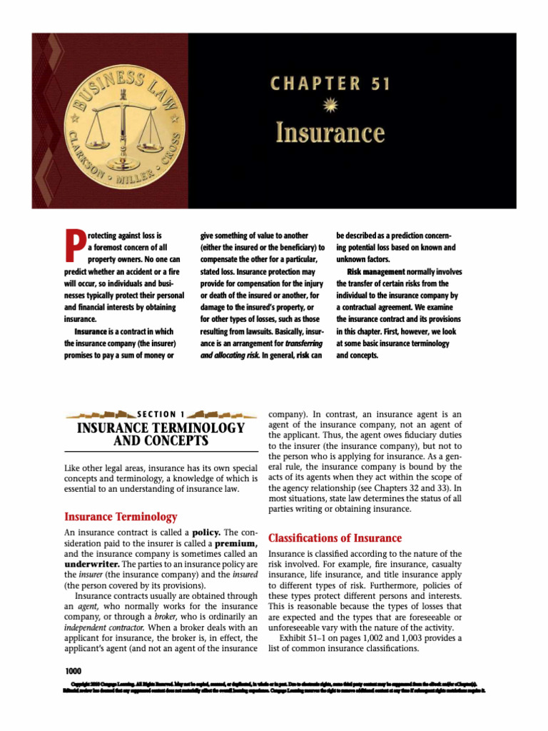 Insurance - Business Law | PDF | Insurance | Liability Insurance