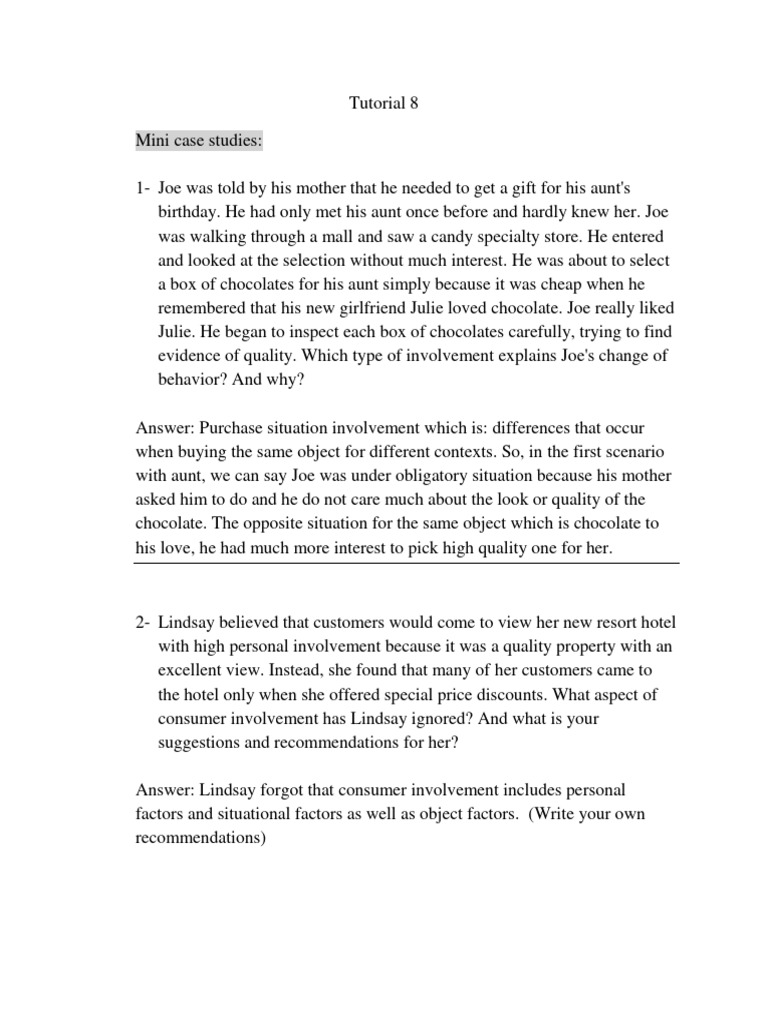 Consumer Behavior Tutorial 9 With Answers.. | PDF | Id | Motivational Consumer Behavior Tutorial 9 With Answers.. | PDF | Id | Motivational