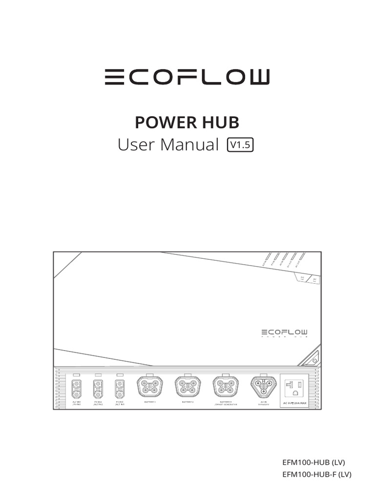 EcoFlow Power Hub User Manual | PDF | Alternating Current | Solar Panel