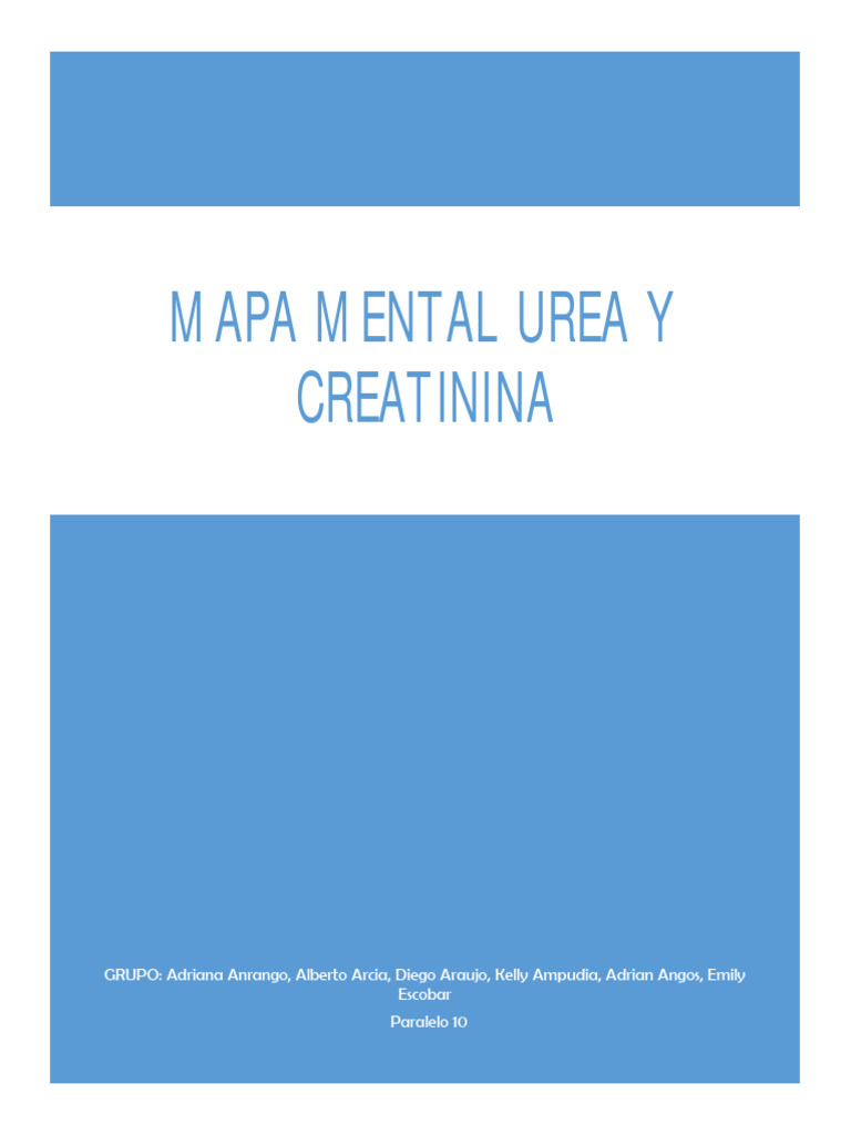Mapa Mental: Urea y Creatinina | PDF