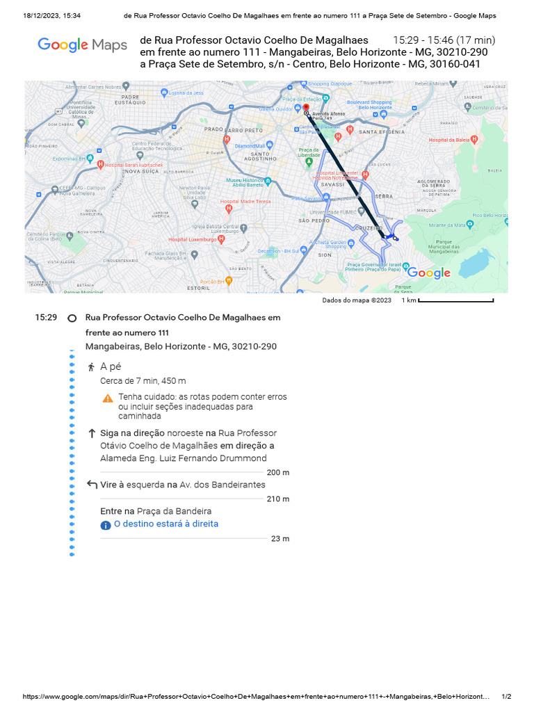 Volta Com Mapa de Rua Professor Octavio Coelho de Magalhaes em Frente ...