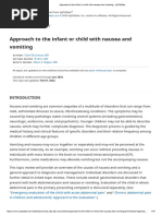 Approach To The Adult With Nausea and Vomiting - UpToDate | PDF ...