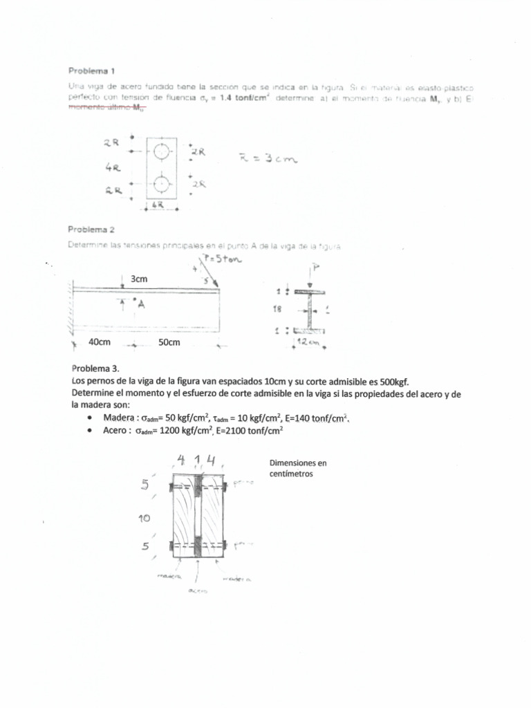 Ejercicios - Flexion y Corte | PDF