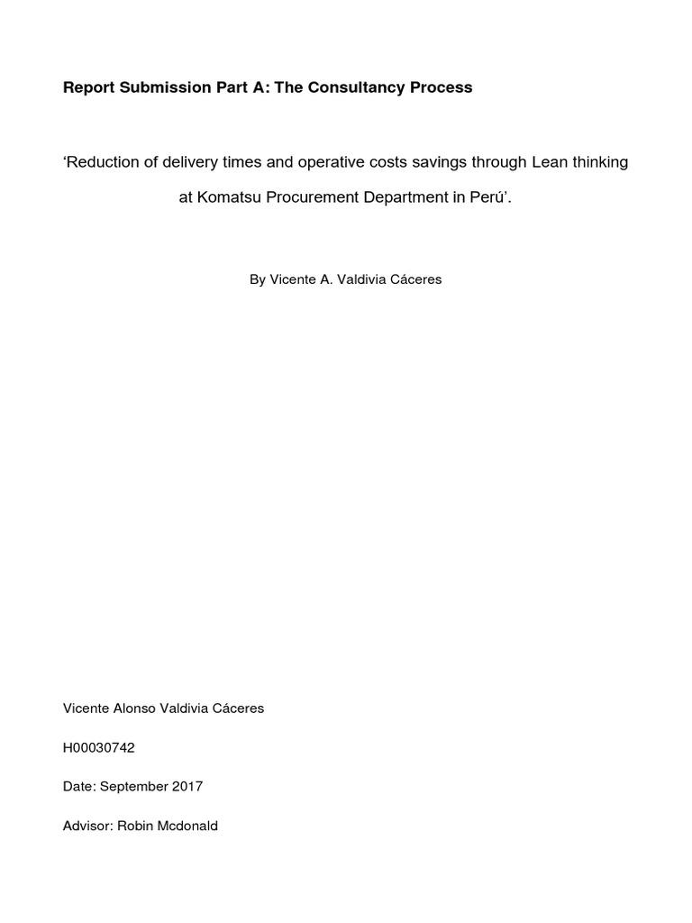 Reduction of Delivery Times and Operative Costs Savings Through Lean ...
