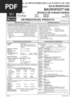 Ficha Tecnica Epoxi Macropoxy 646 FC Sherwin Williams | PDF | Epoxy | Procesos industriales