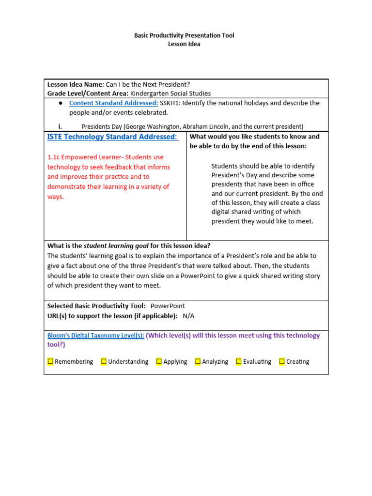 BPT Lesson Plan | PDF | Learning | Project Based Learning