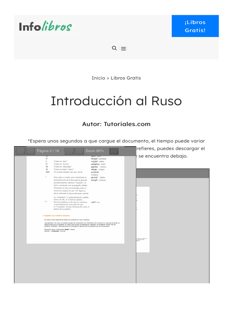 Libros Gratis para Aprender Ruso | PDF