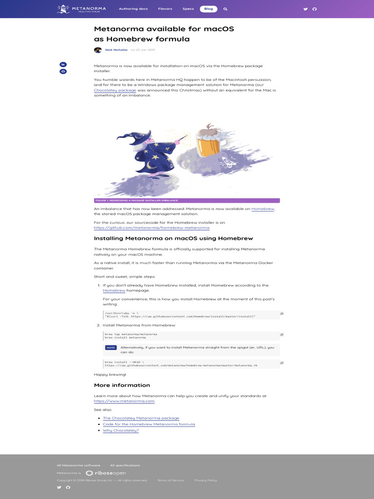 Metanorma Available For macOS As Homebrew Formula - Metanorma | PDF | Mac Os | Computer Science