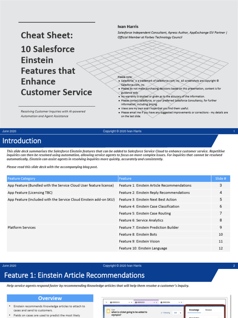 10 Salesforce Einstein Features | PDF | Analytics | Computing
