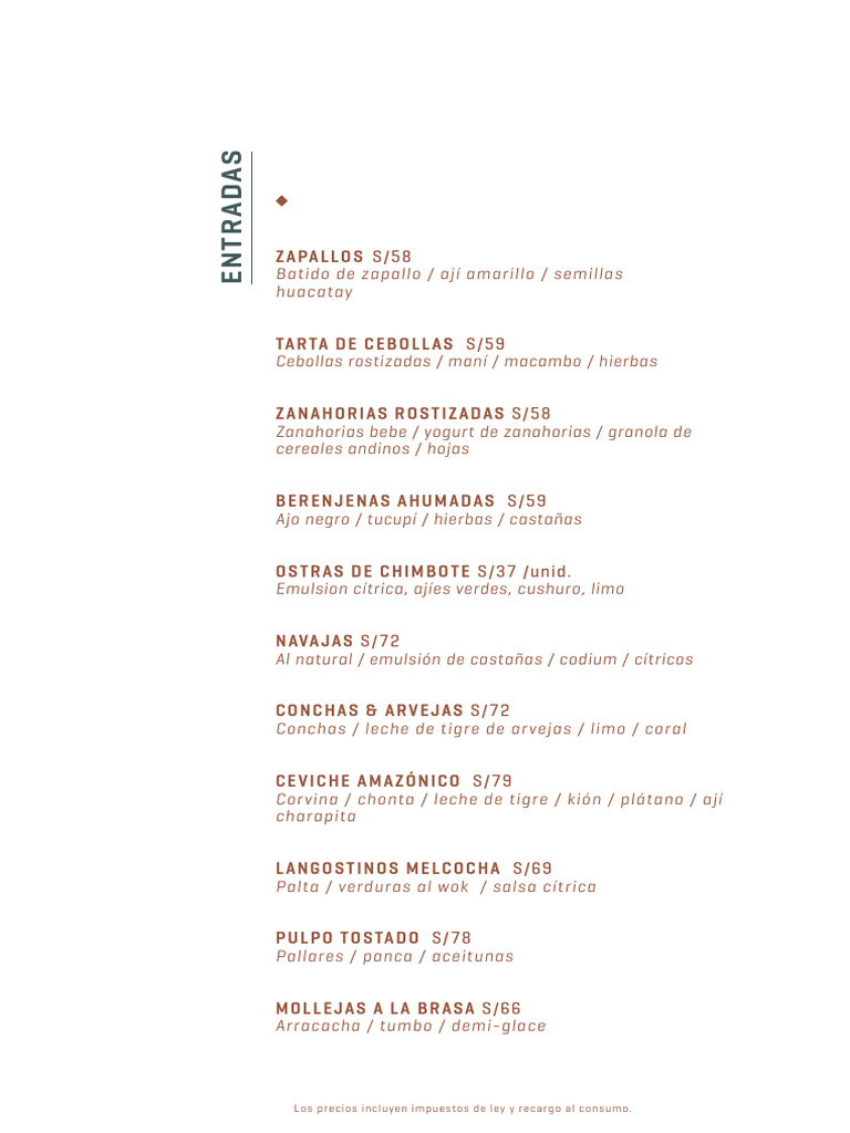 Carta Mayta Espanol | PDF | Alimentos | Cocina