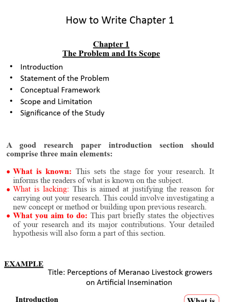 How To Write Chapter 1 | PDF | Usability | Cognition