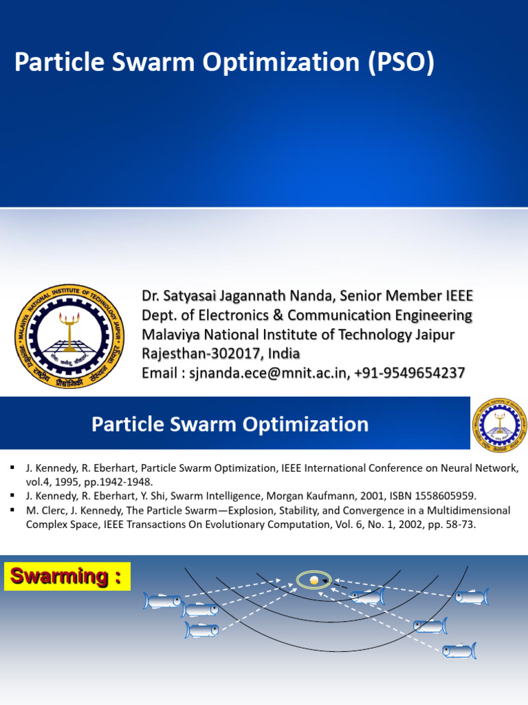 Particle Swarm Optimization - SJNanda | PDF | Cybernetics | Applied Mathematics