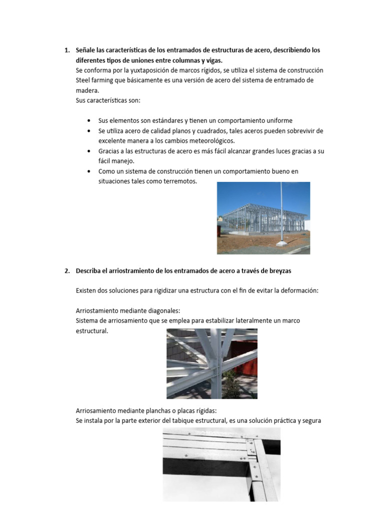 Señale Las Características de Los Entramados de Estructuras de Acero ...
