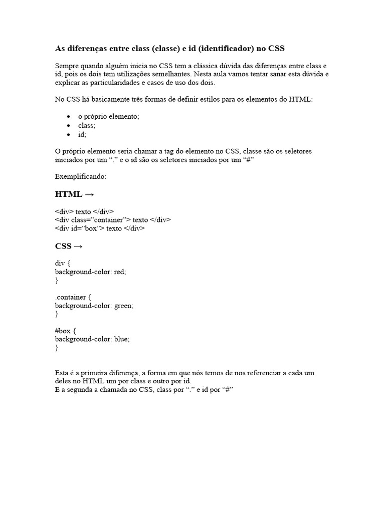 CSS 03 - Identificadores | PDF