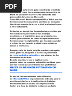 Cómo Hacer Un Resumen en Word - Resumen Automático en Word | PDF