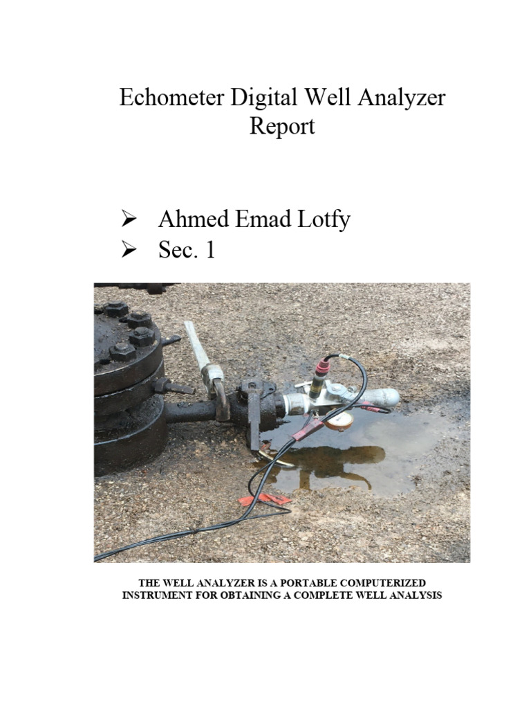 Echometer Well Analyzer Overview | PDF | Technology & Engineering