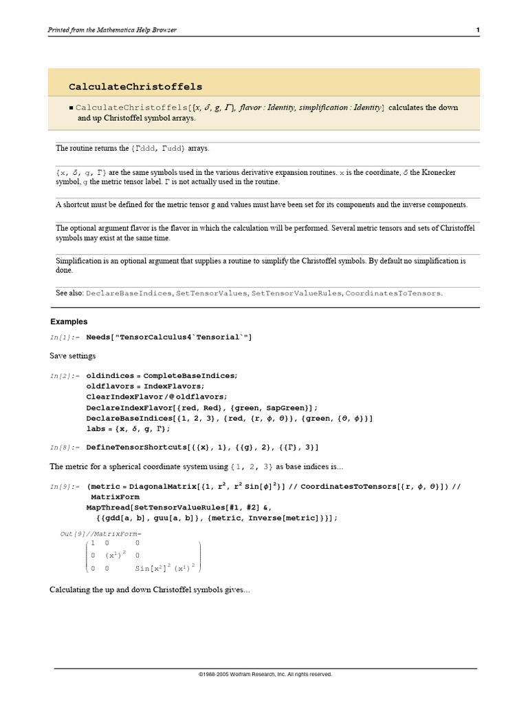 Chrystoffel Mathematica | PDF