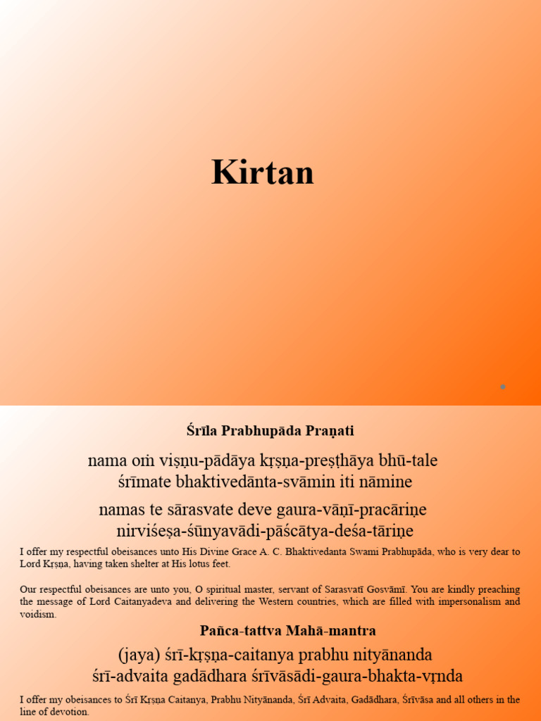 Kirtan and Prayers | PDF | Krishna | Hinduism
