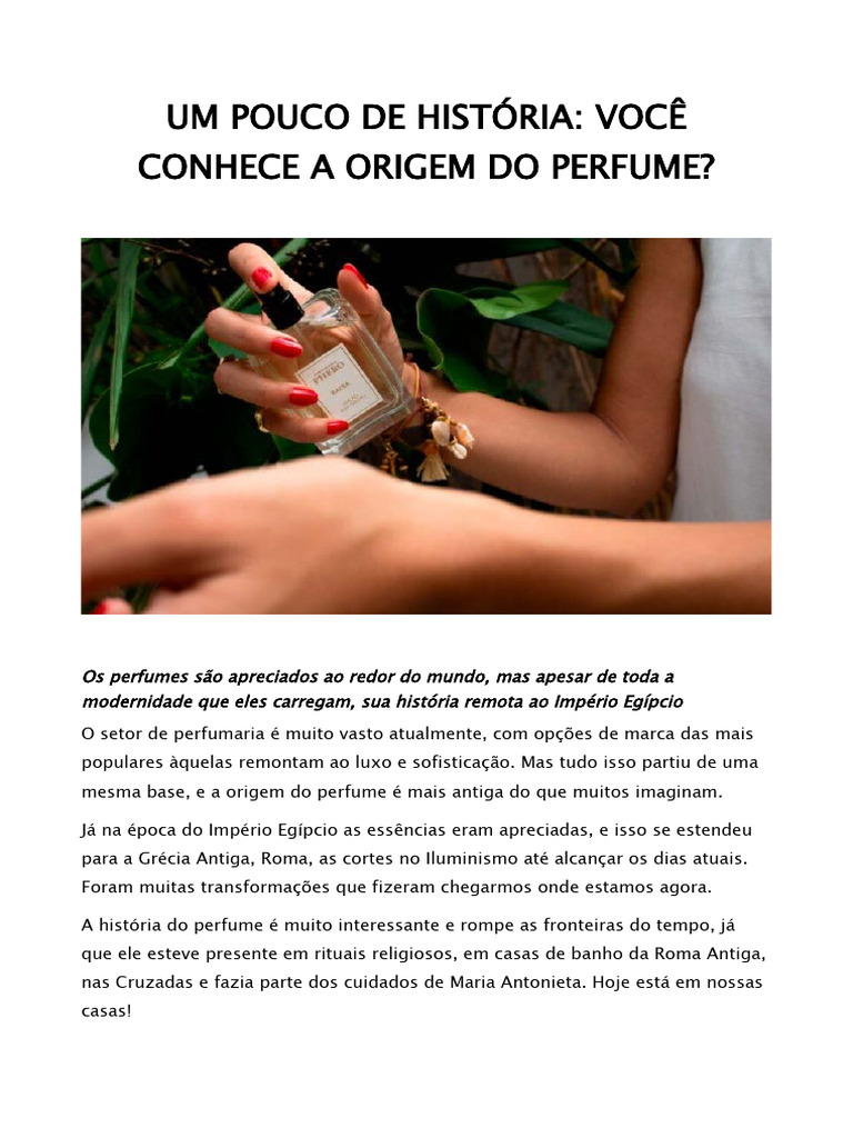 Perfumista de Farmcia Apostila02 | Download grátis PDF | Perfume | Grécia Antiga
