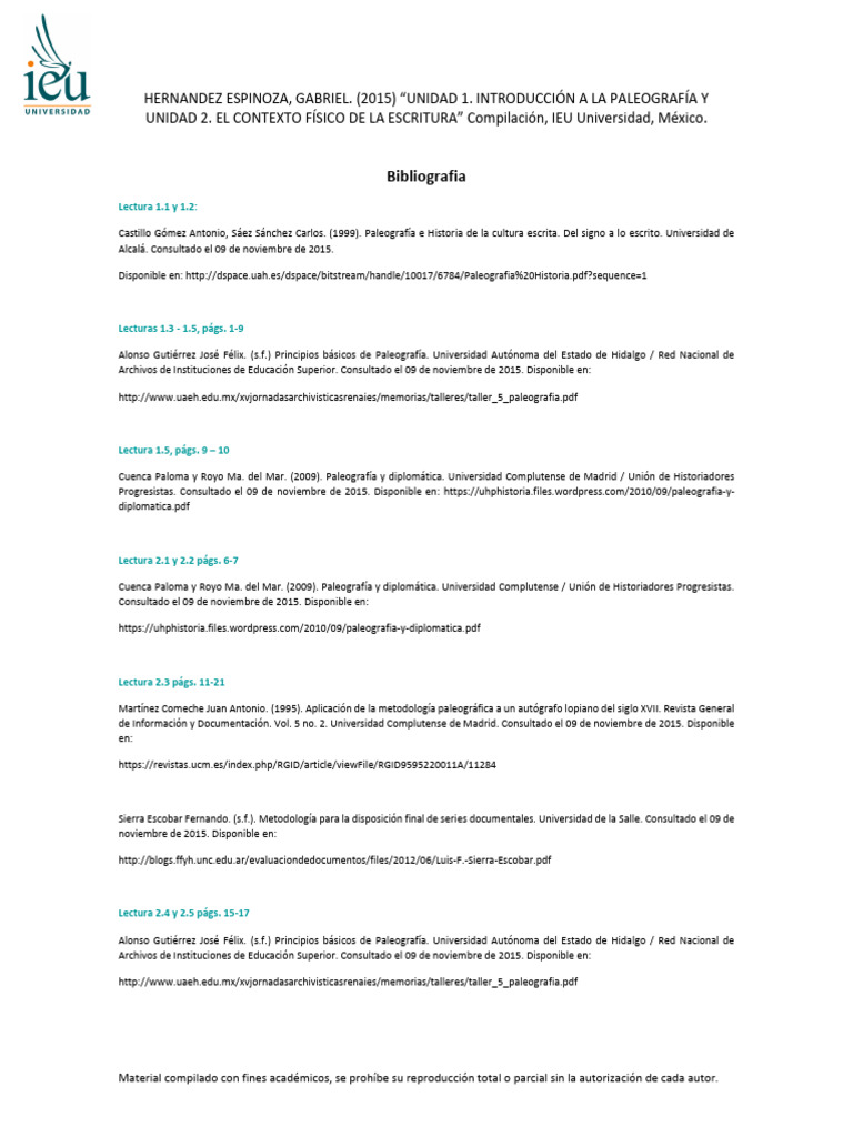 LecturaBase BLOQUE1 | PDF | Paleografía | Escritura