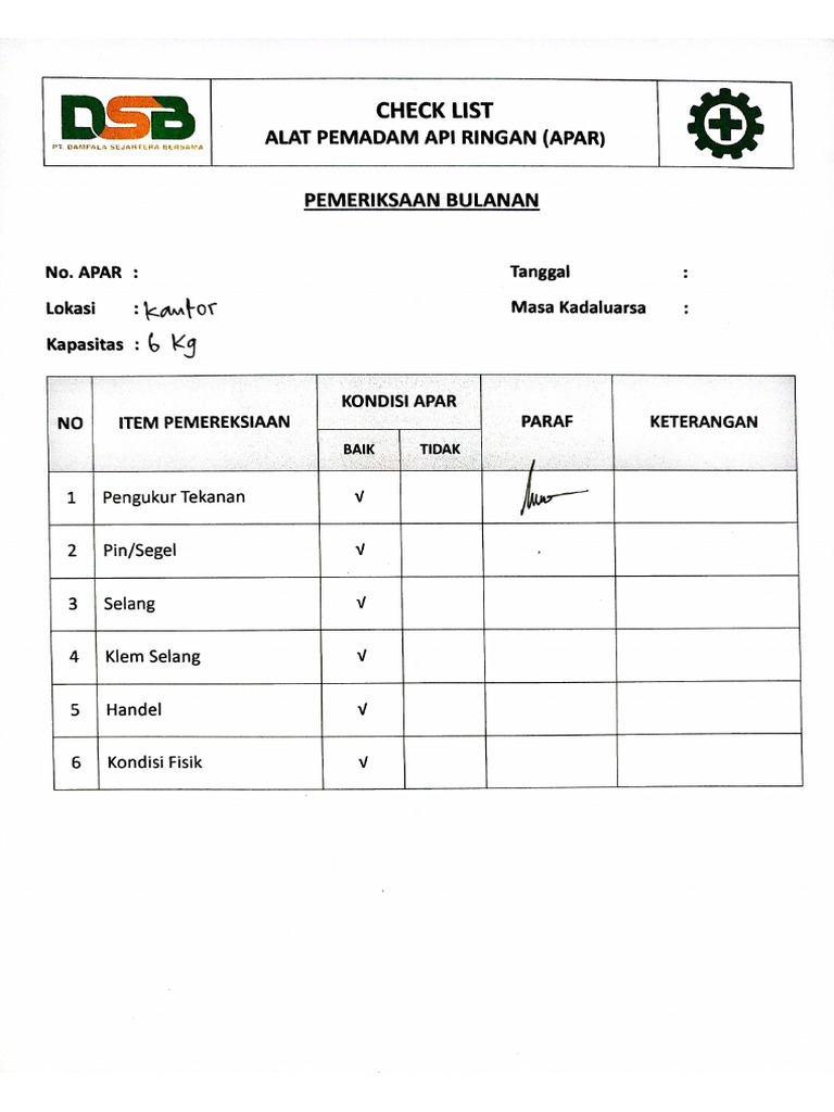Checklist APAR | PDF