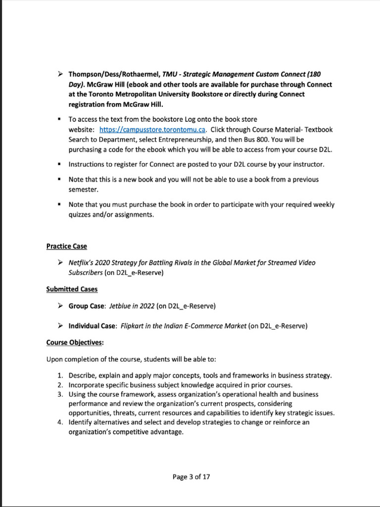Bus800 Outline | PDF