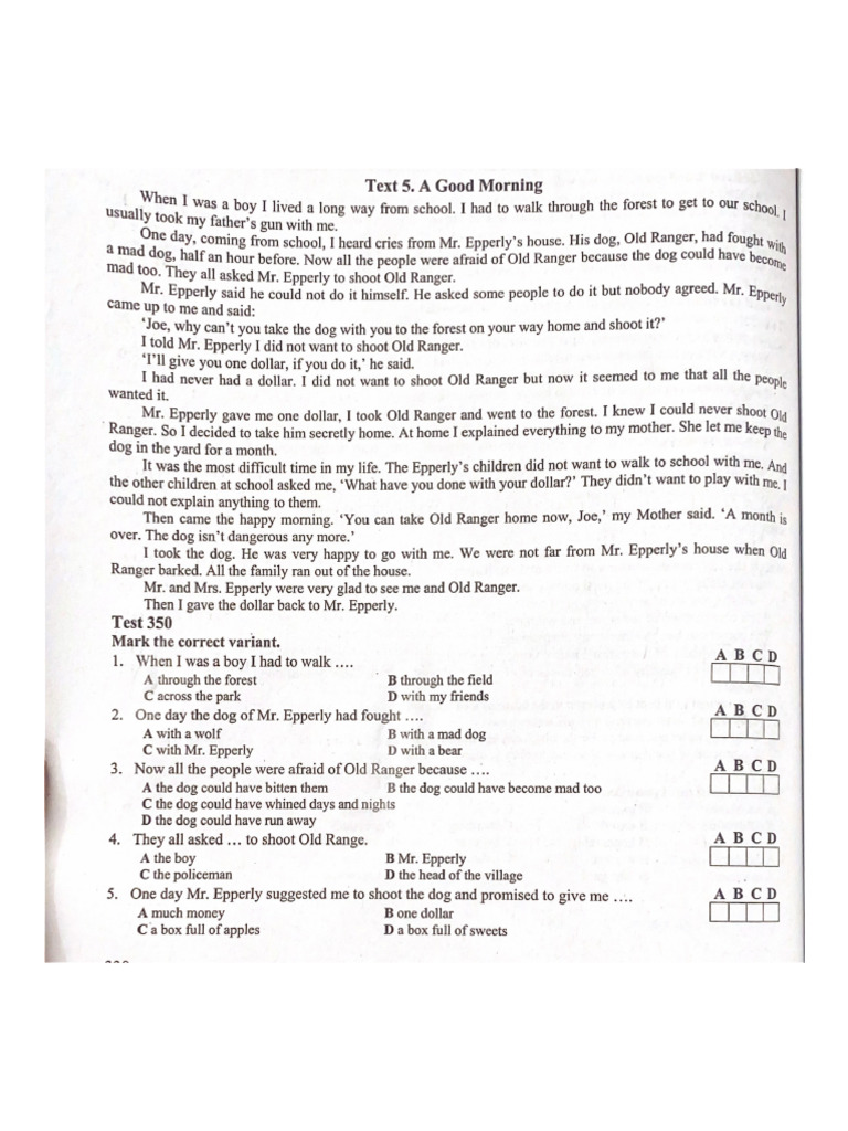 Text 5. A Good Morning | PDF