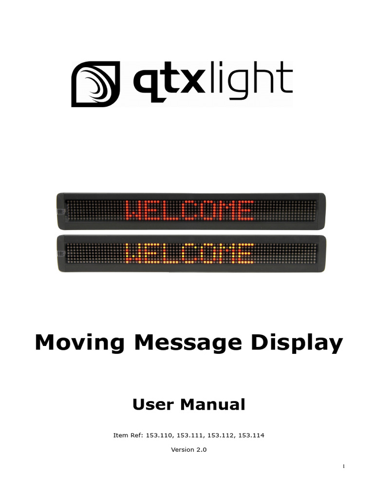 Moving Message Display: User Manual | PDF | Computer Science | Computing