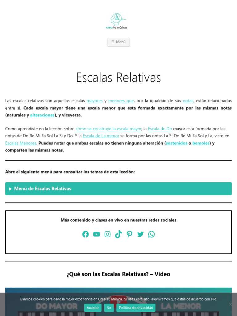 Escalas Relativas: Mayores y Menores | PDF | Artes del Lenguaje y ...