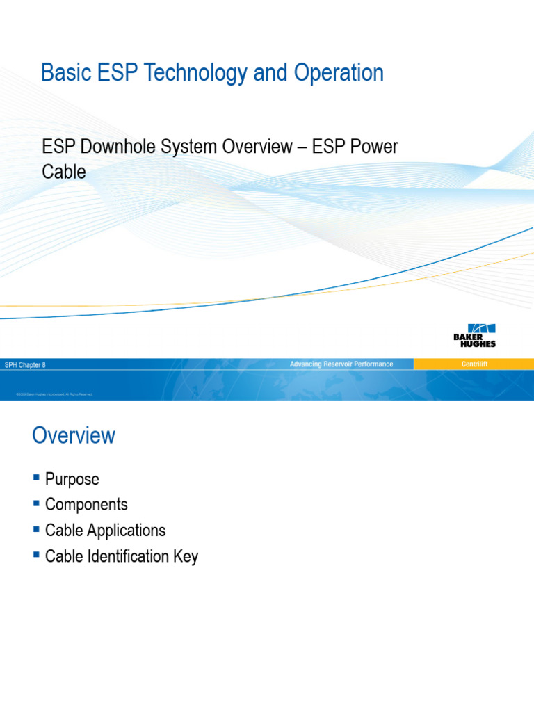 04 - ESP Tech Ops - Cable | PDF | Insulator (Electricity) | Electrical ...