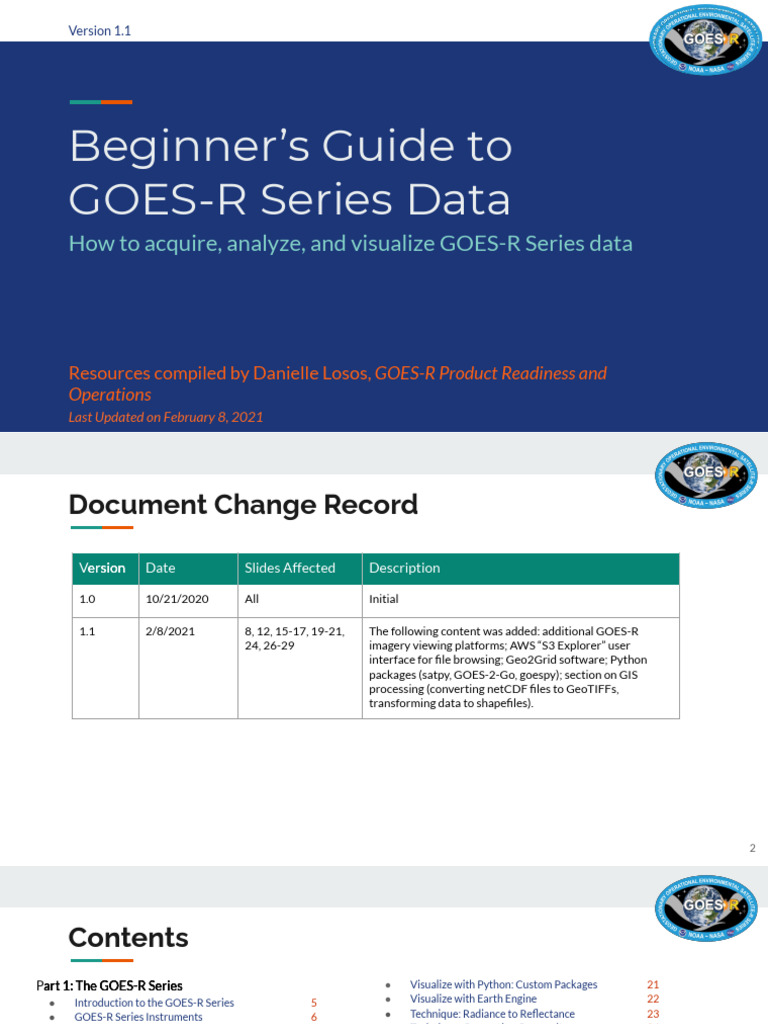 Beginners Guide To GOES-R Series Data | PDF