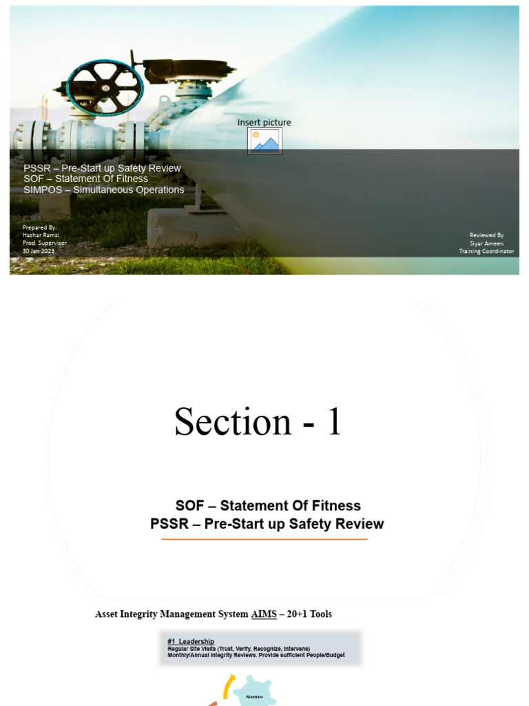 SIMPOS & PSSR & SoF | PDF | Risk | Safety