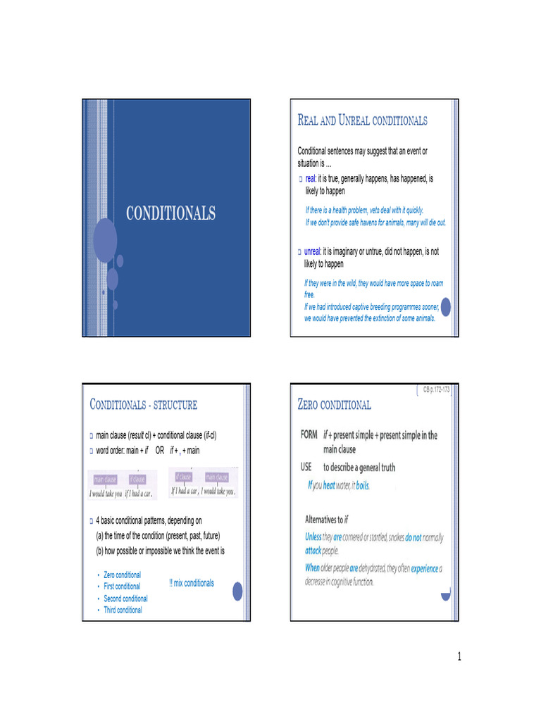 Ingles1II 2024 Conditionals HOx4 | Download Free PDF | Grammar ...