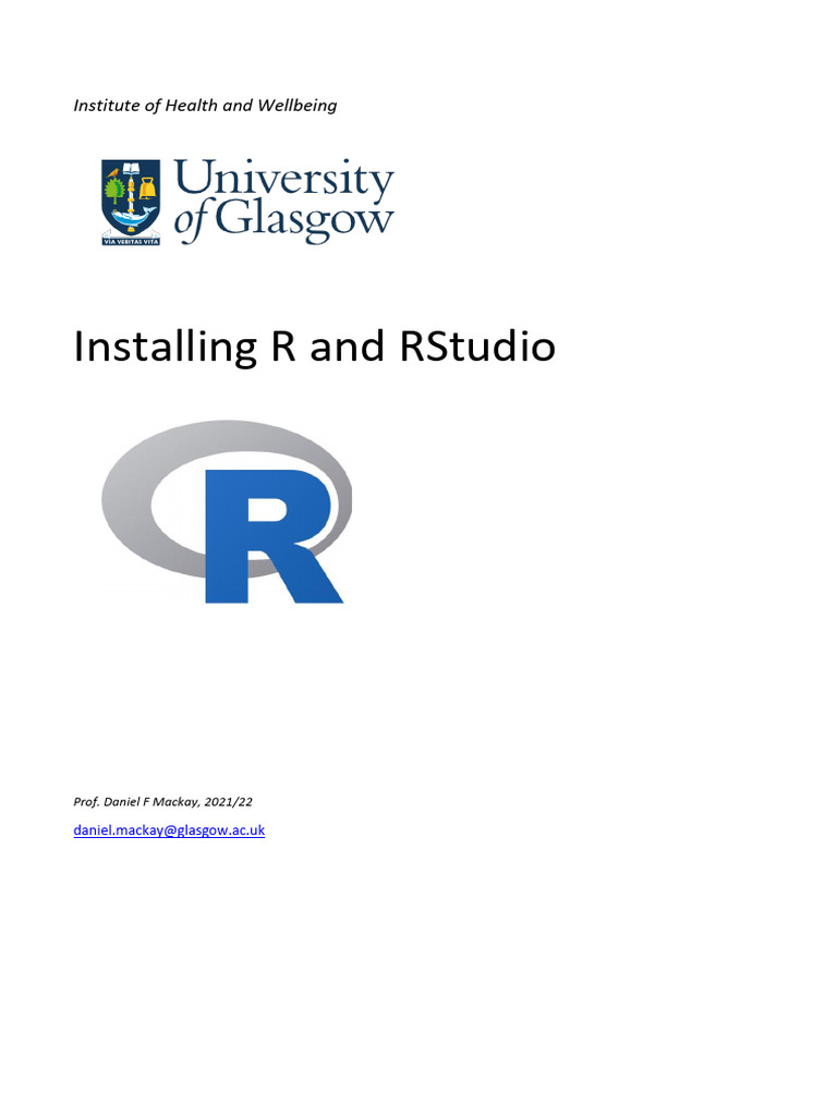 R & RStudio Setup Guide for Beginners | PDF | Graphical User Interfaces ...