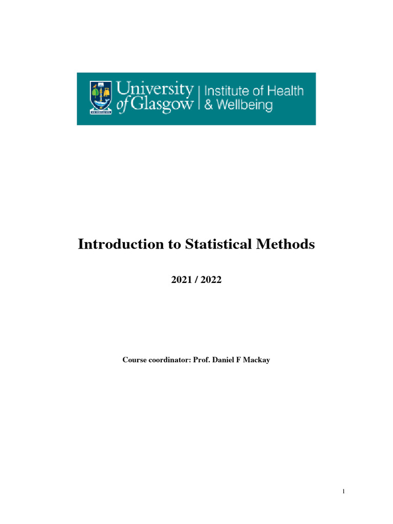 INTRO STATS MANUAL R FINAL | PDF | Randomized Controlled Trial | Cohort ...