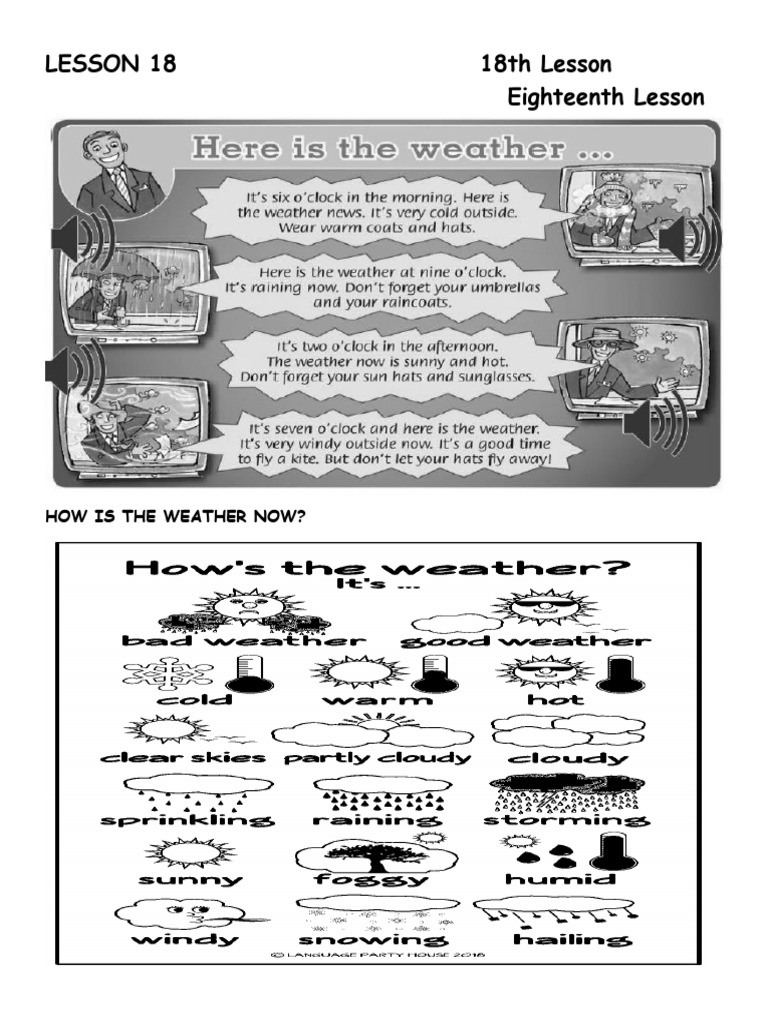 LESSON 18, The Weather and The Seasons of The Year | PDF