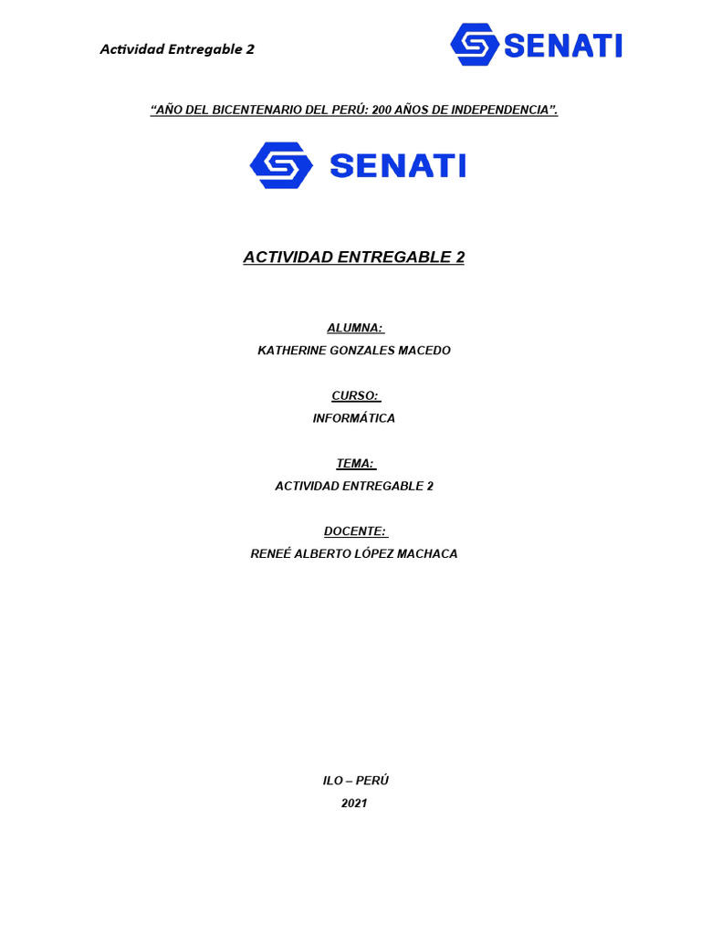 Entregable 2 - Gonzales Macedo Katherine Informatica I | PDF