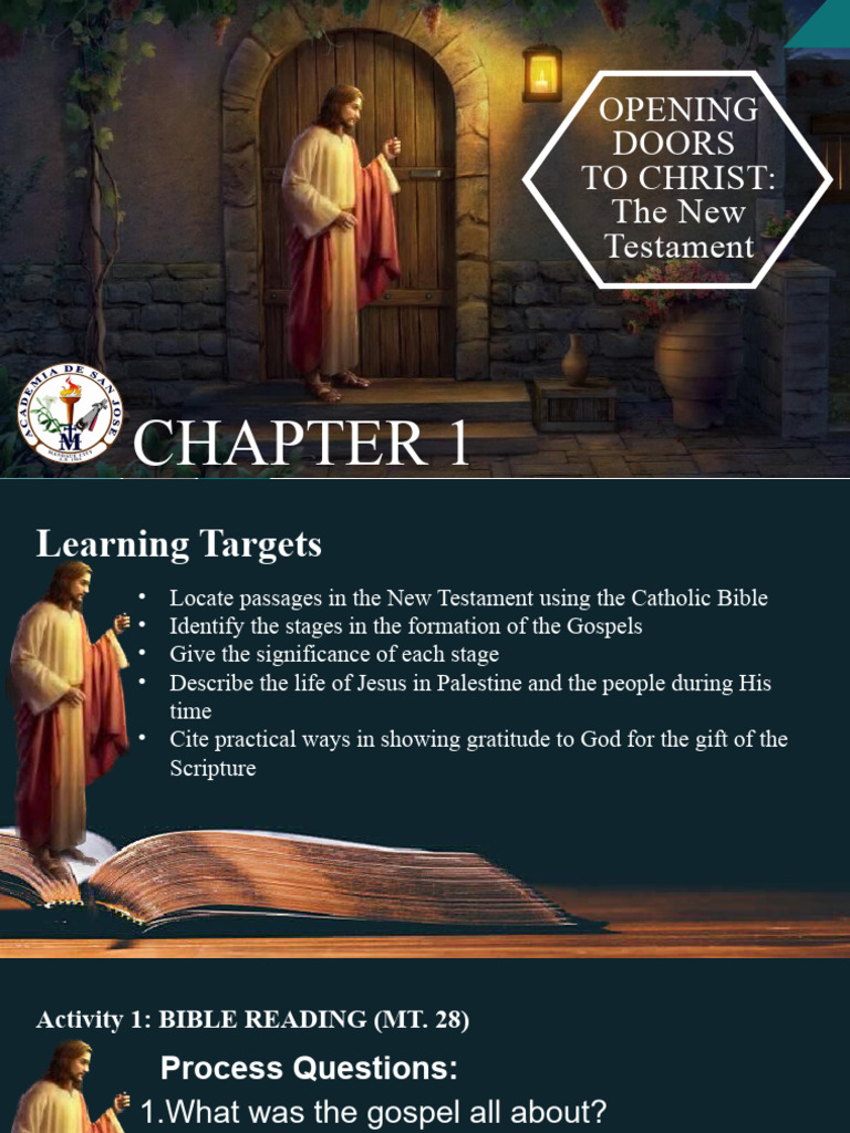 Chapter 1 Opening Doors To Christ The New Testament1 | PDF