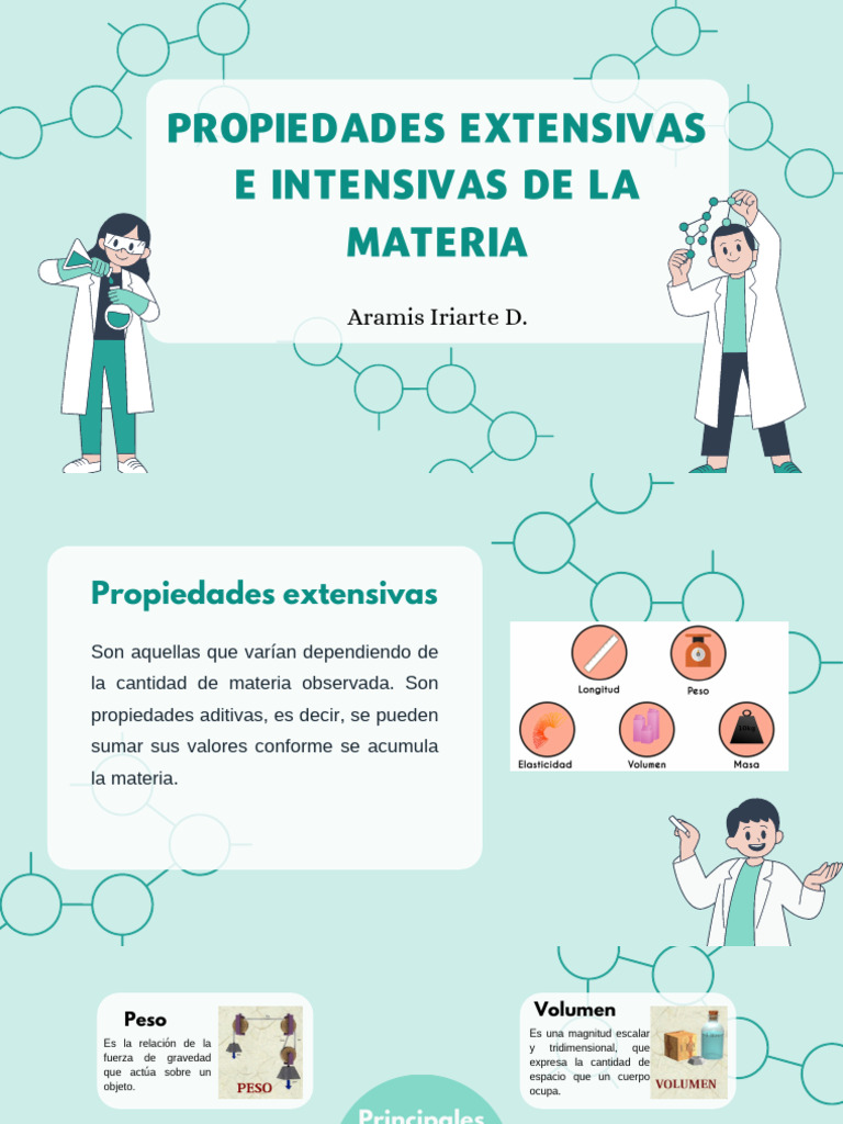 Presentación de Propiedades Extensivas e Intensivas | PDF | Importar ...