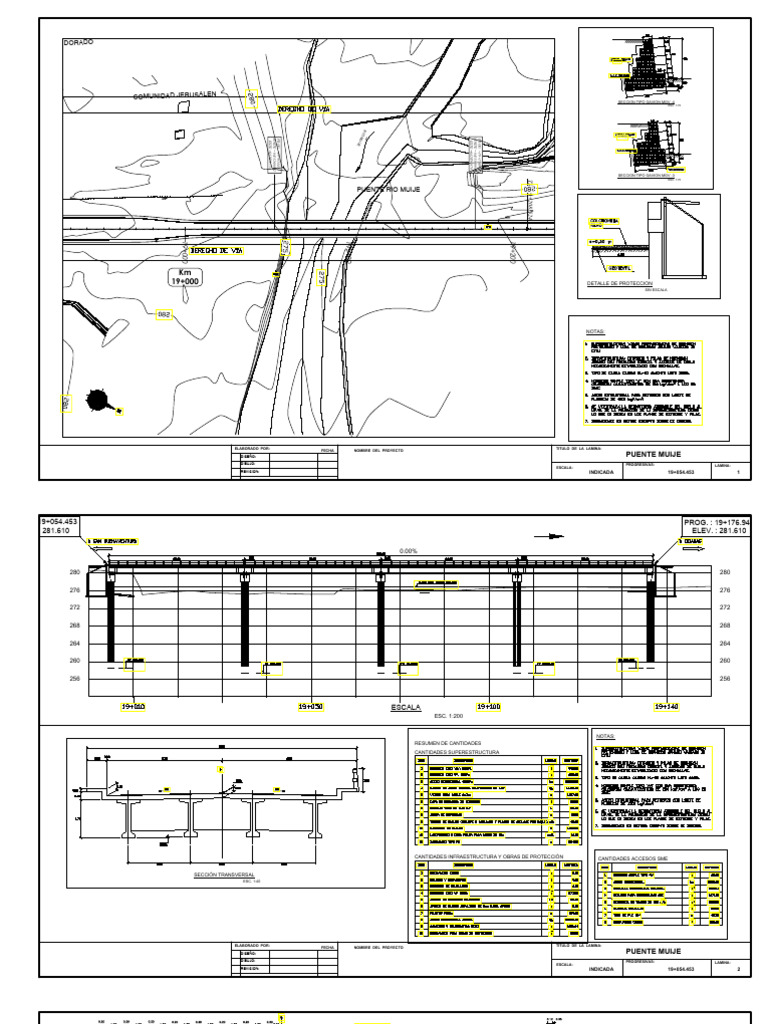 Planos Puente Vehicular de 122.49M | PDF