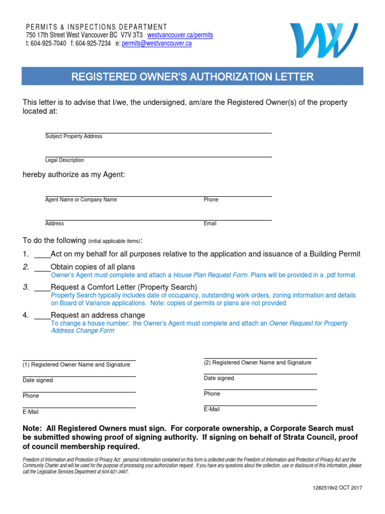 Property Authorization Letter Format | PDF | Property | Government