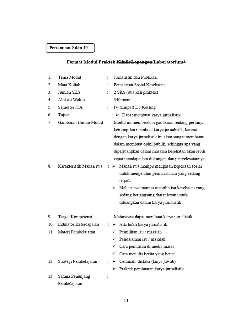 Modul Praktek Pert 9 Dan 10 Jurnalistik Dan Publikasi | PDF