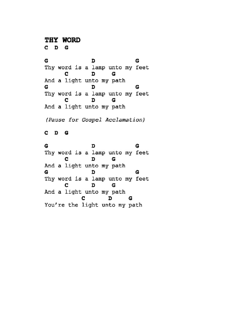 Thy Word | PDF