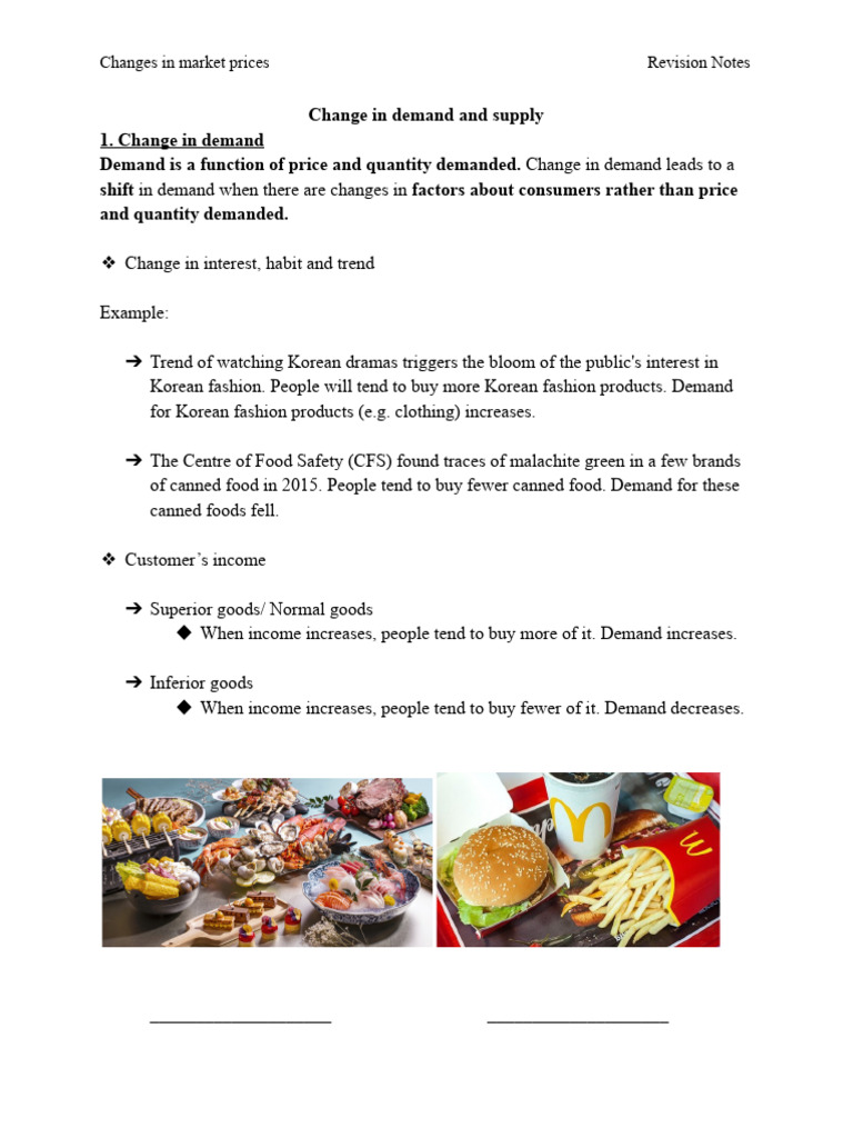 Market Price Changes: Demand & Supply | PDF | Labour Economics | Demand