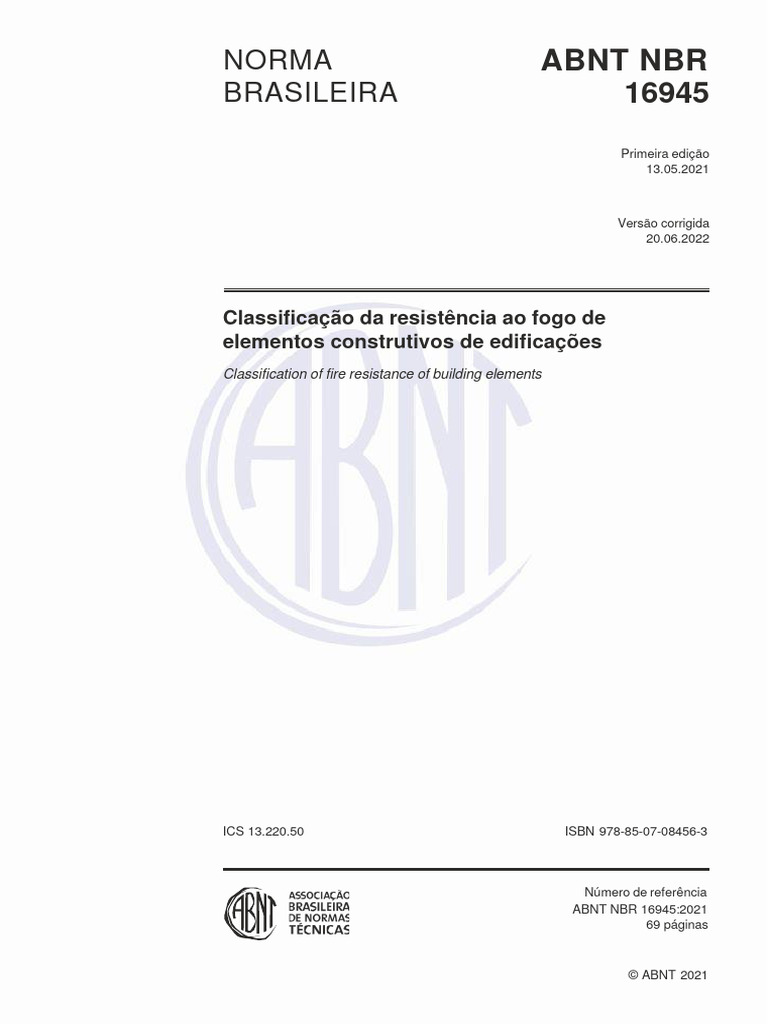 ABNT NBR 16945 2021 Versão Corrigida 2022 | PDF | Temperatura ...