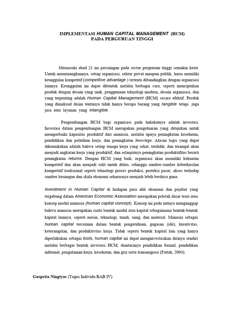 Implementasi Human Capital | PDF